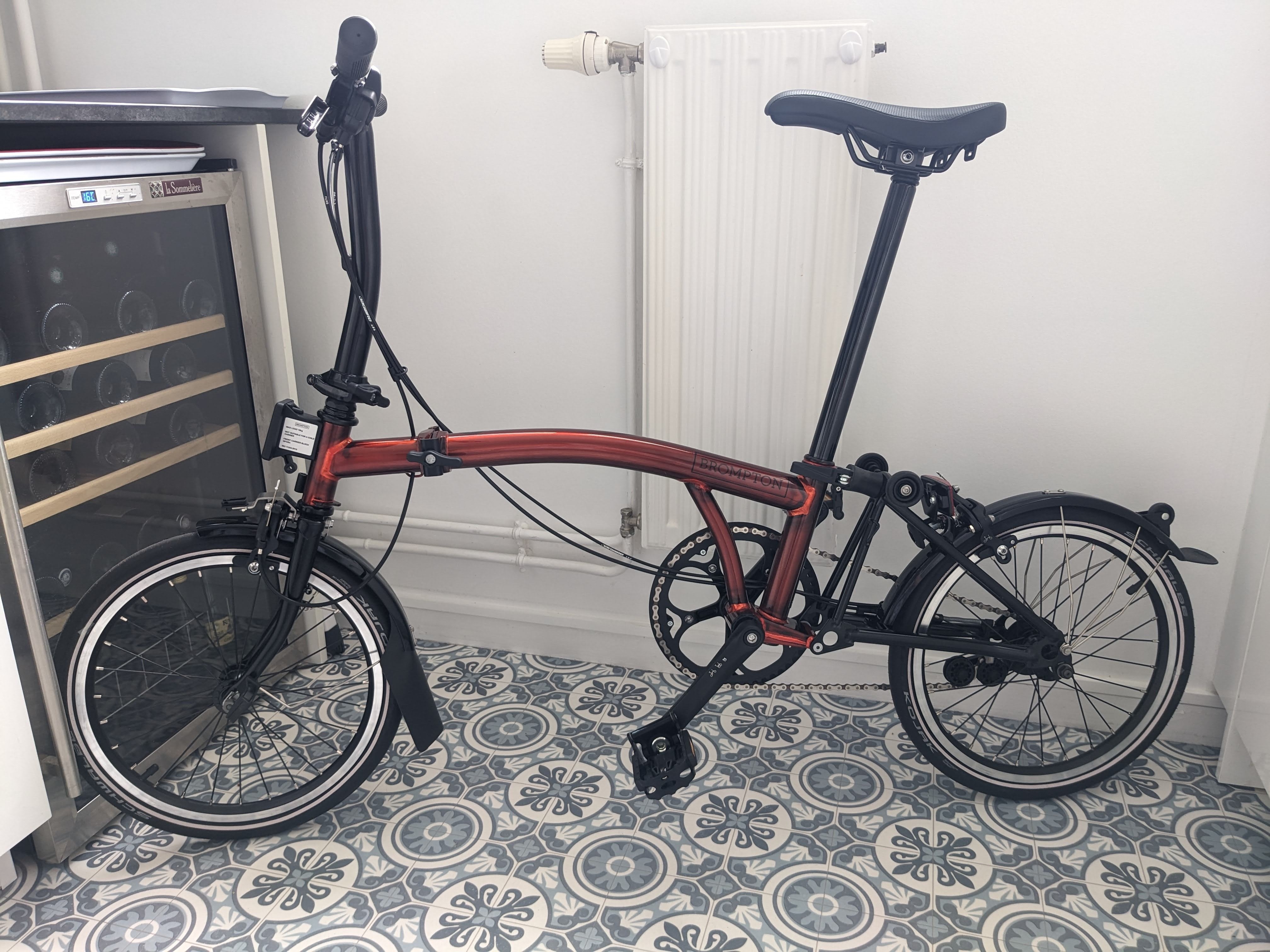 [Vendu] Brompton C-line Urban (2 vitesses guidon S) Flame lacquer